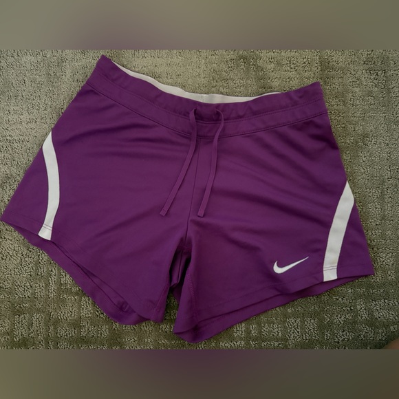 Nike | Shorts | Nike Purple Athletic Shorts With Compression Liner ...
